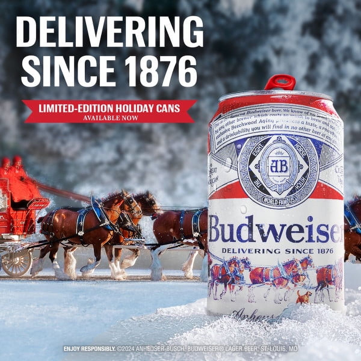 Budweiser Cerveza 30 Pack Cervezas, Latas de Aluminio de 12 fl oz, 5% ...