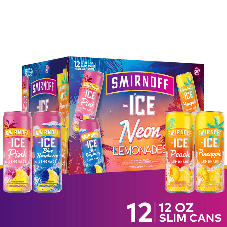Smirnoff Ice Paquete Variado de Limonada Neon, 12 Pack, 4,5 % de Alcoh ...