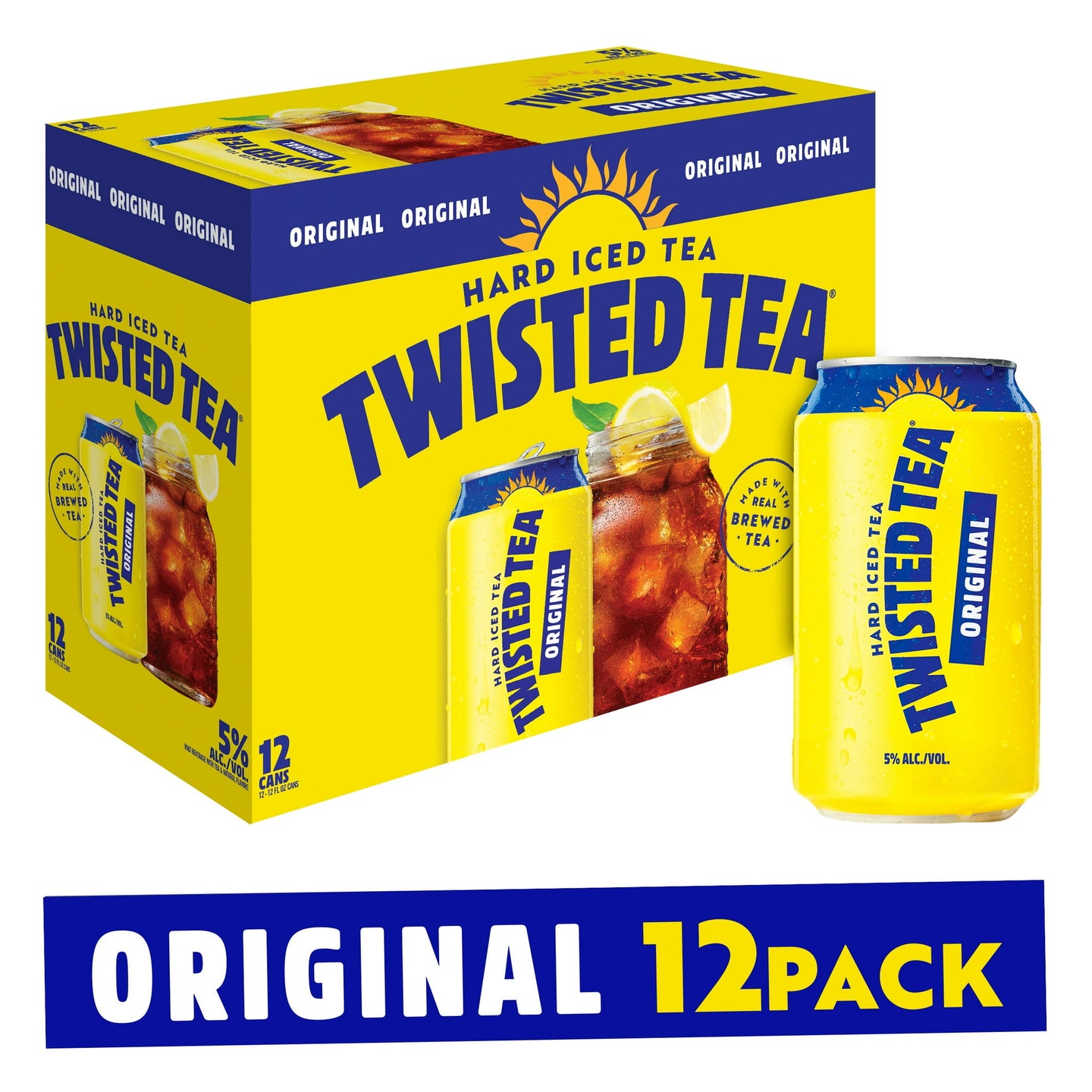 Twisted Tea Original Té Helado Paquete de 12, 5 % de Alcohol – SUPER USA MX